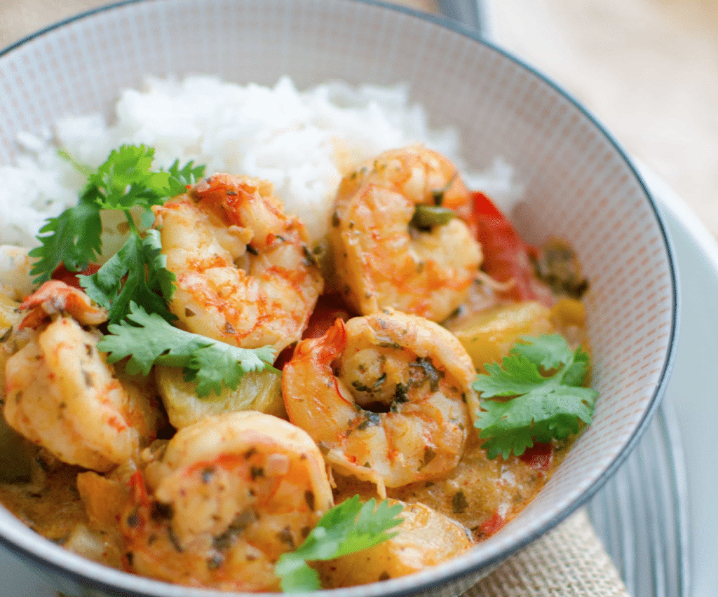 Recette de crevettes au lait de coco - Fourchette & Nutrition
